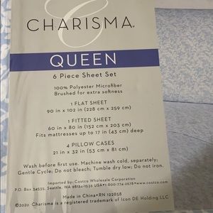 Charisma | Bedding | Charisma 6 Piece Sheet Set Queen Size Nwt | Poshmark